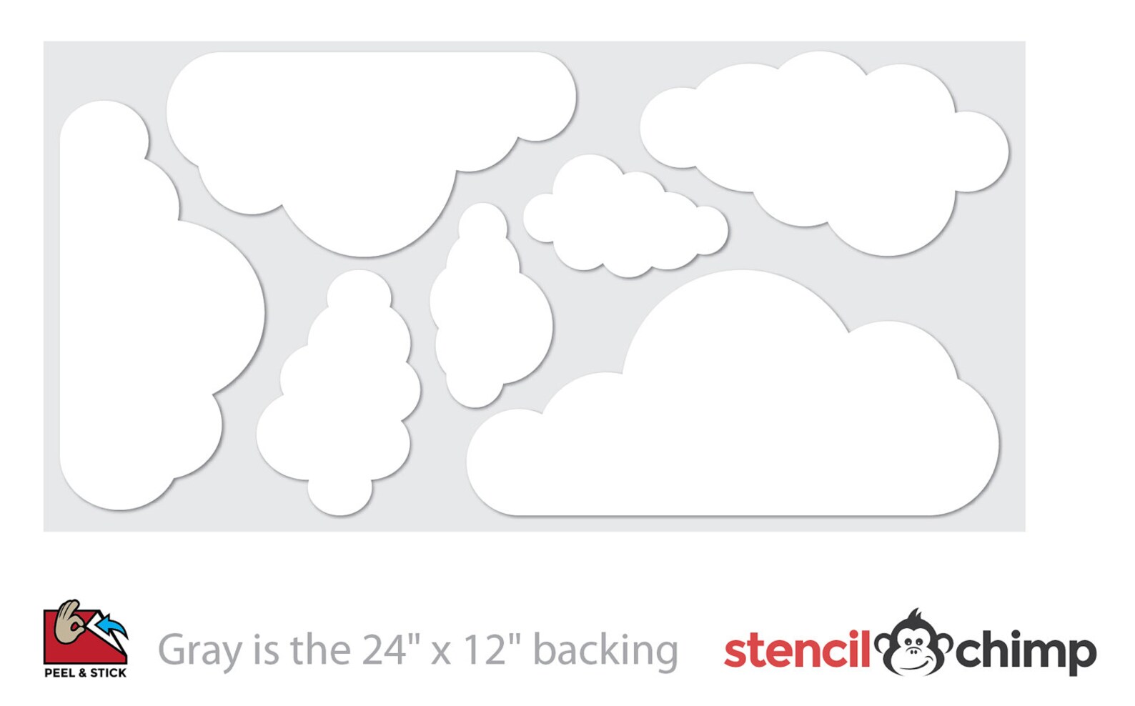 Cloud Decals Set of 7 Various Sizes Cloud Decals for | Etsy