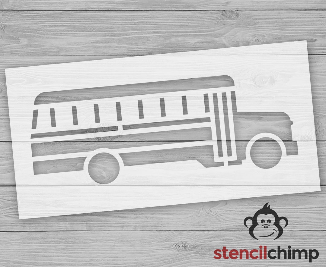 School Bus Stencil, Back to School Sign, Kids Stencil, Education ...