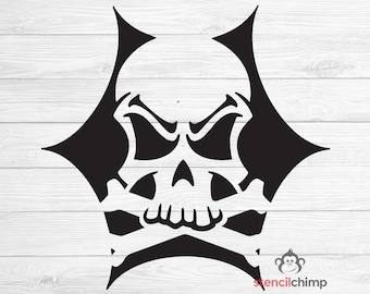 Skull and Crossbones 102 Stencil - Etsy