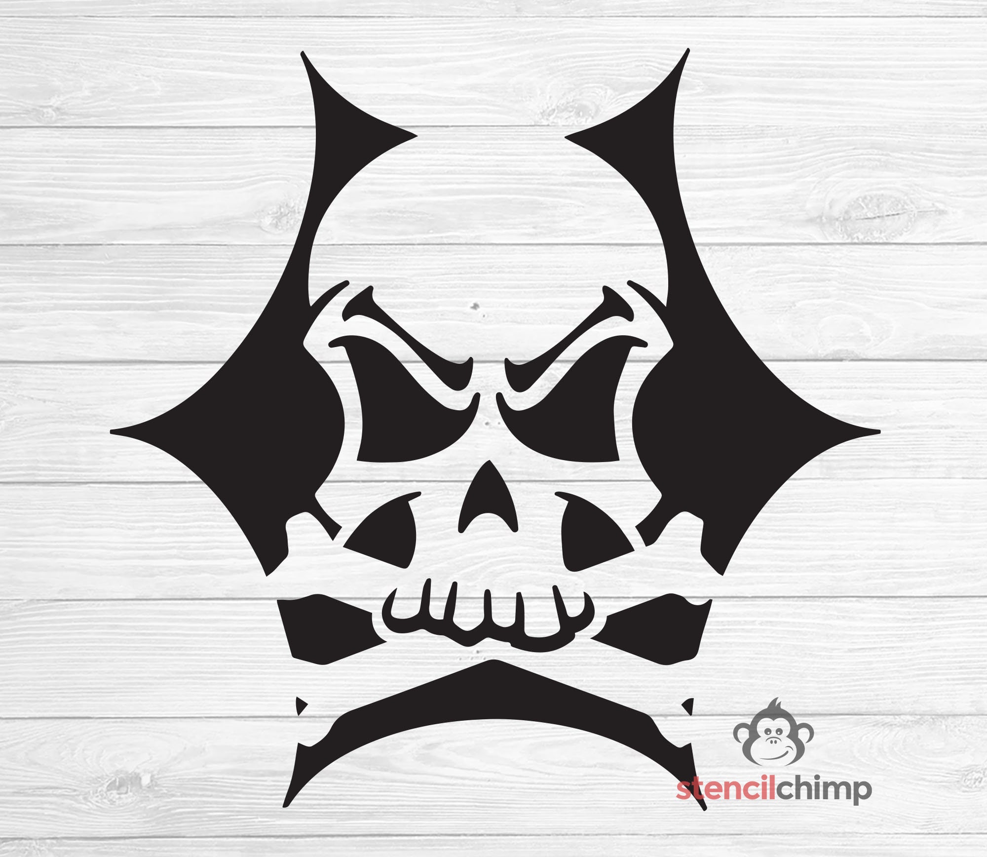 Skull and Crossbones Stencil Pirate Flag Stencil Angry Skull | Etsy