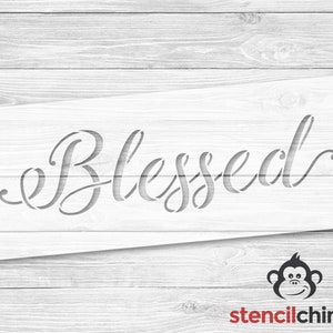 Blessed Stencil | Farmhouse Stencil | Thanksgiving Stencil | Kitchen ...