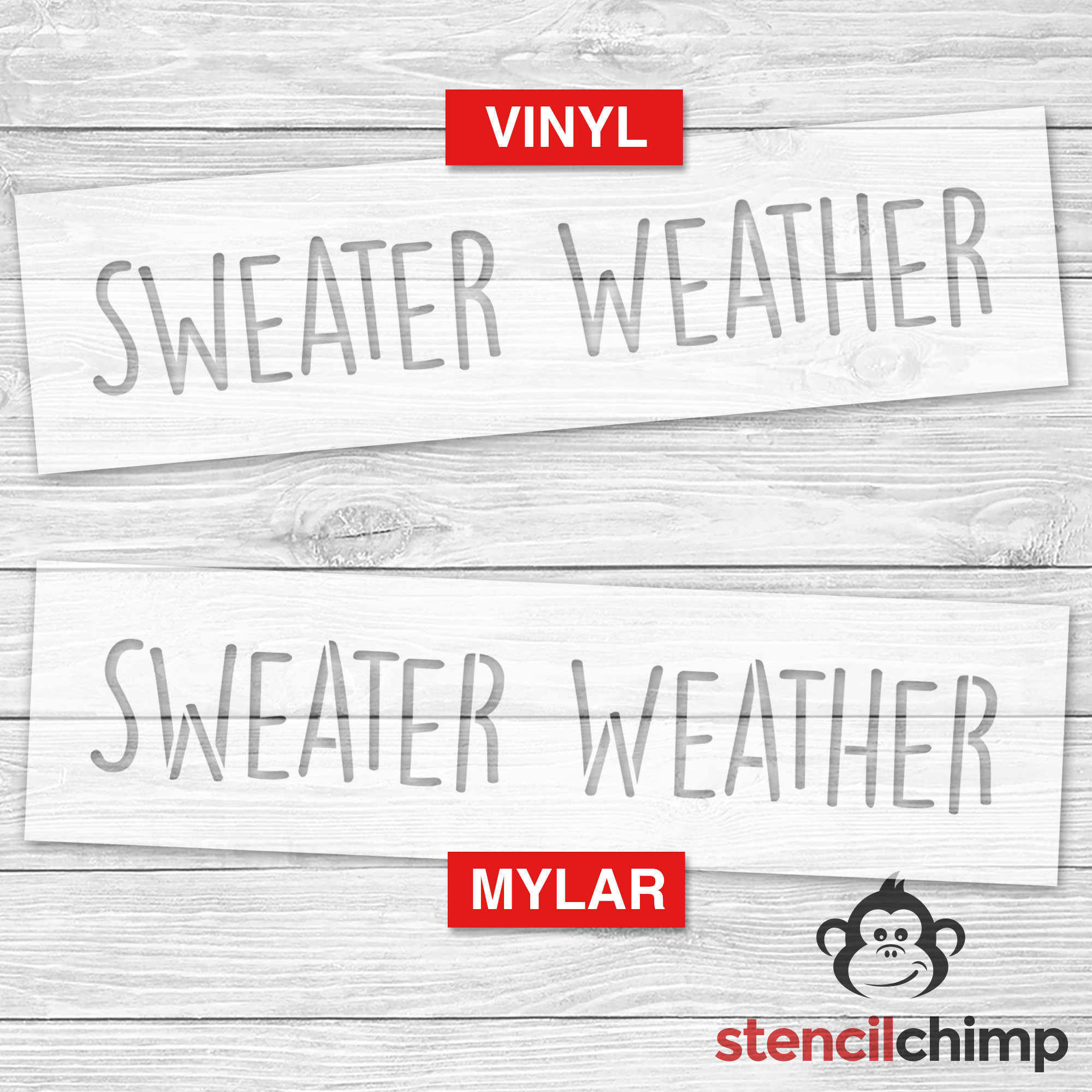 Sweater Weather Stencil Cute Christmas Stencil Rae Dunn - Etsy