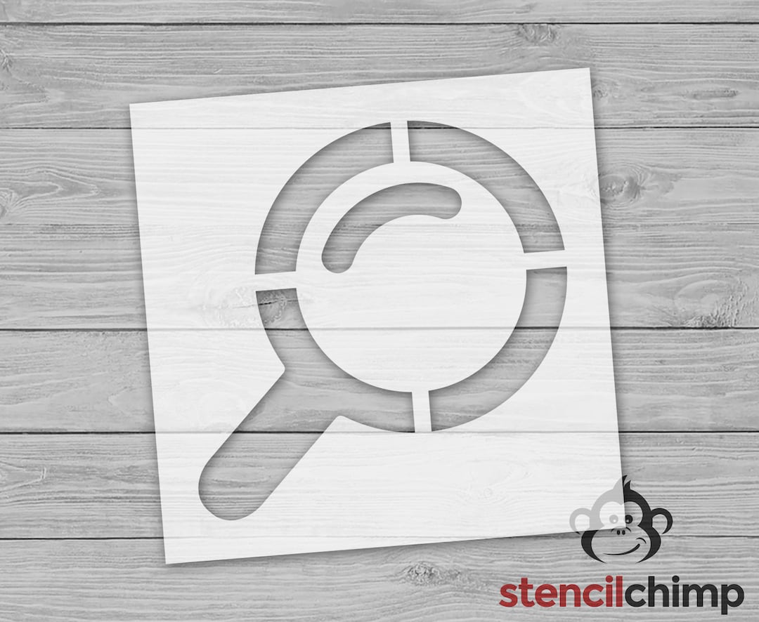 Magnifying Glass Stencil, Tool Stencil for Kids, Science Stencil for ...