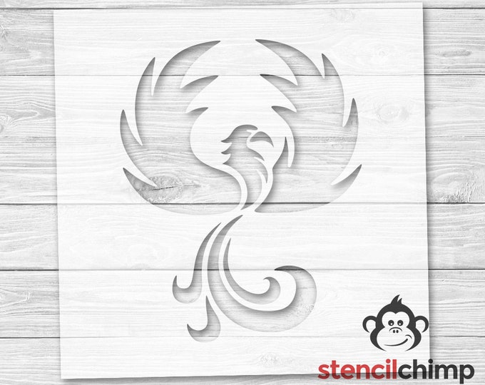 Phoenix Stencil DIY Art Stencil Tribal Bird Wall Art Stencil for Wood - Etsy