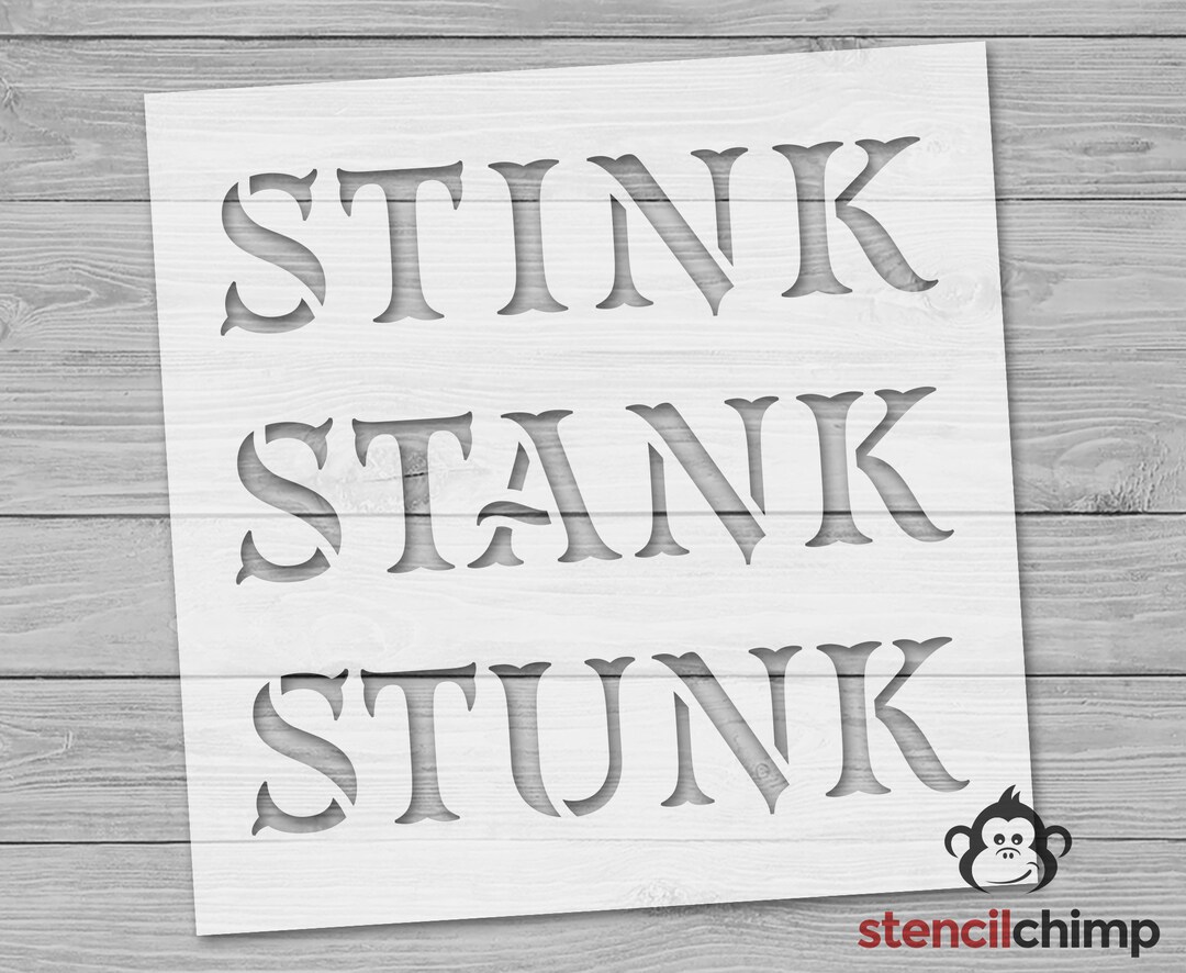 Stink Stank Stunk Stencil, Happy Holidays Stencil, Christmas Stencil ...