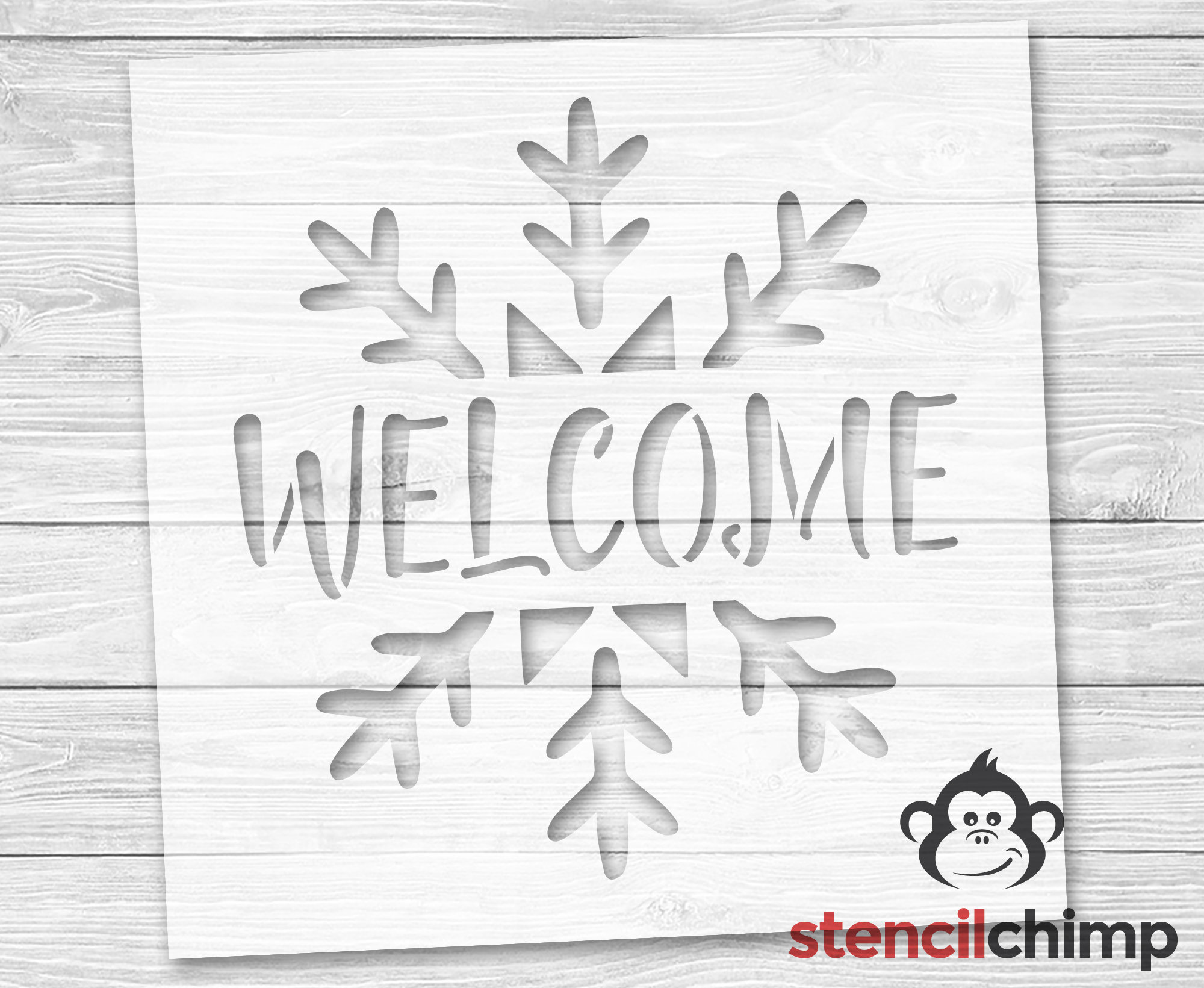 Welcome Snowflake Stencil | Welcome Stencil | Winter Decor | Christmas ...