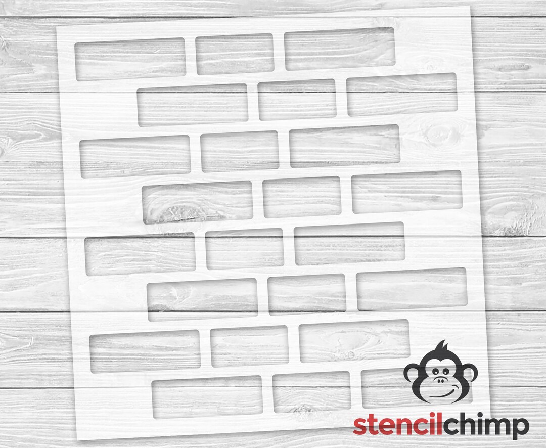 Brick Stencil, Reusable Brick Pattern Stencil, Decorative Tile Stencil ...