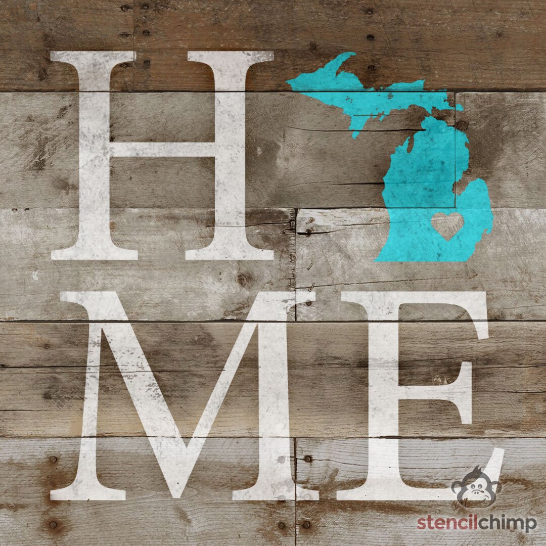 Stencil, Michigan Stencil for Pallet Art | Stacked Home Stencil ...