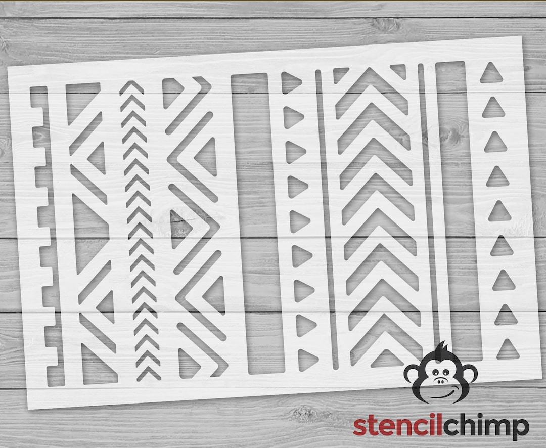 Boho Pattern Stencil, Bohemian Stencil for Wood Sign, Repeating Wall ...