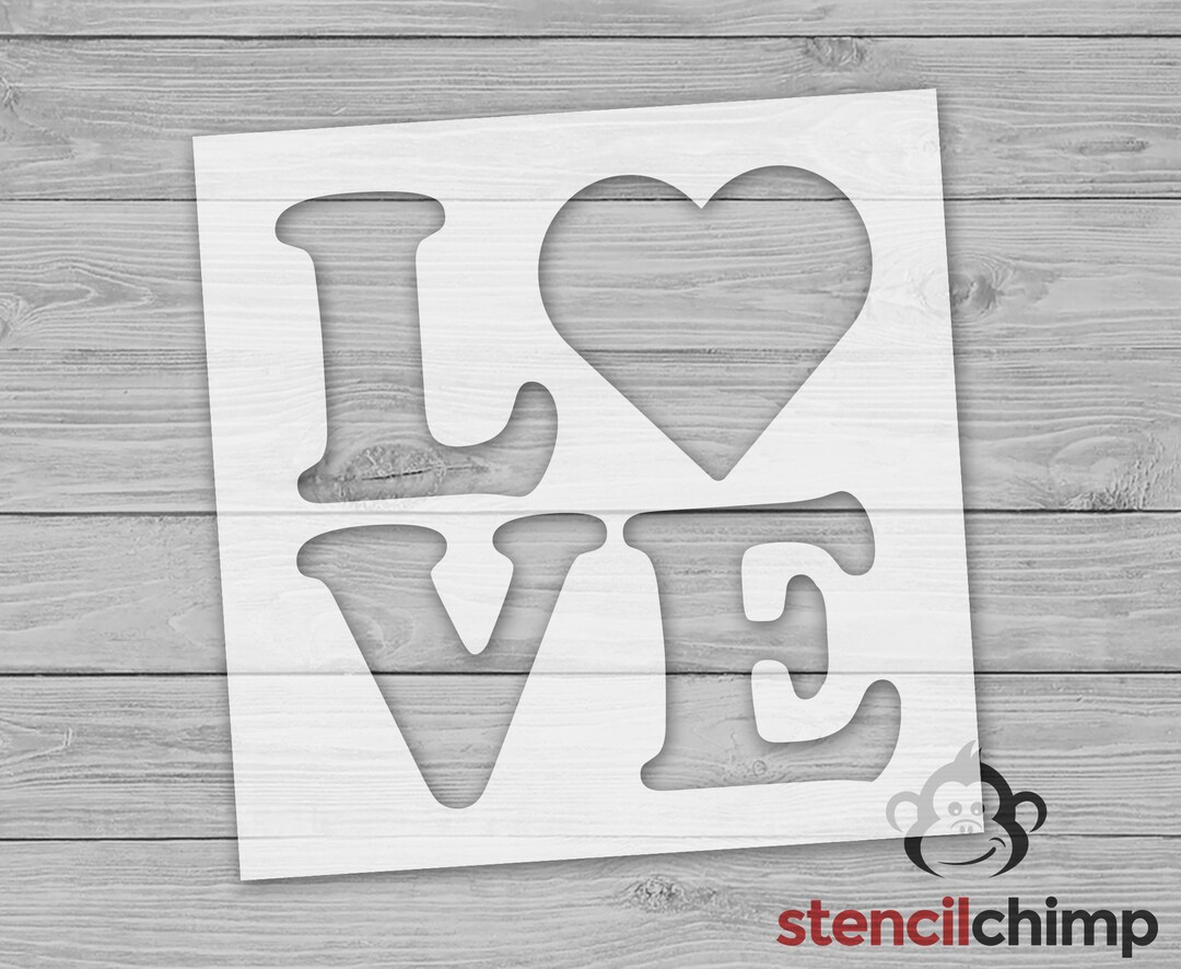 Vintage Love Stencil for Valentine's Day Decor, DIY Stencil for ...