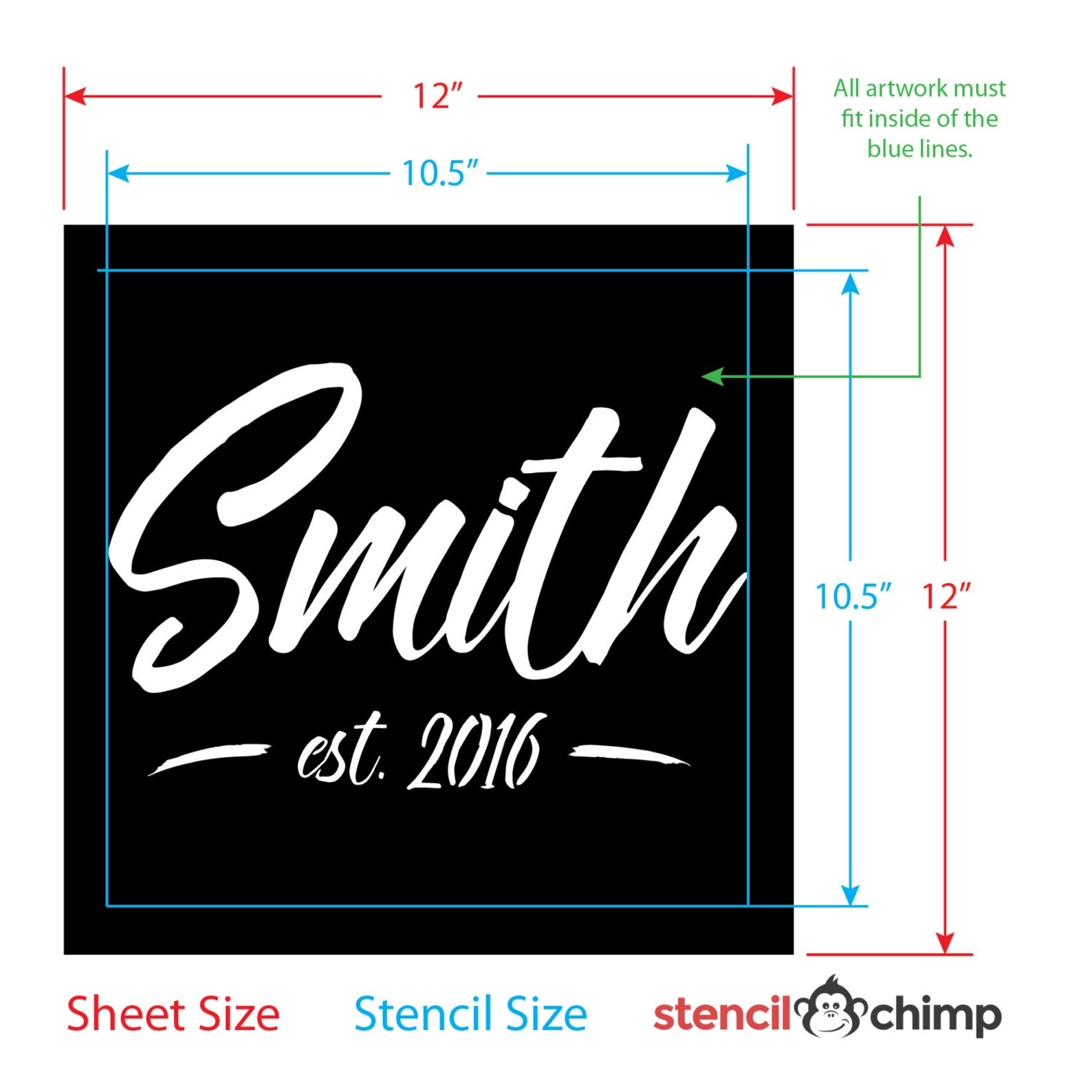 Custom Name Stencil Script Name With Date Wedding Gift | Etsy