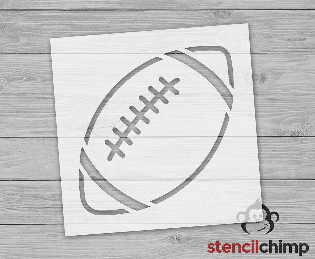 Football Stencil for Sports Fan Decor, Perfect for Painted Signs in Man ...