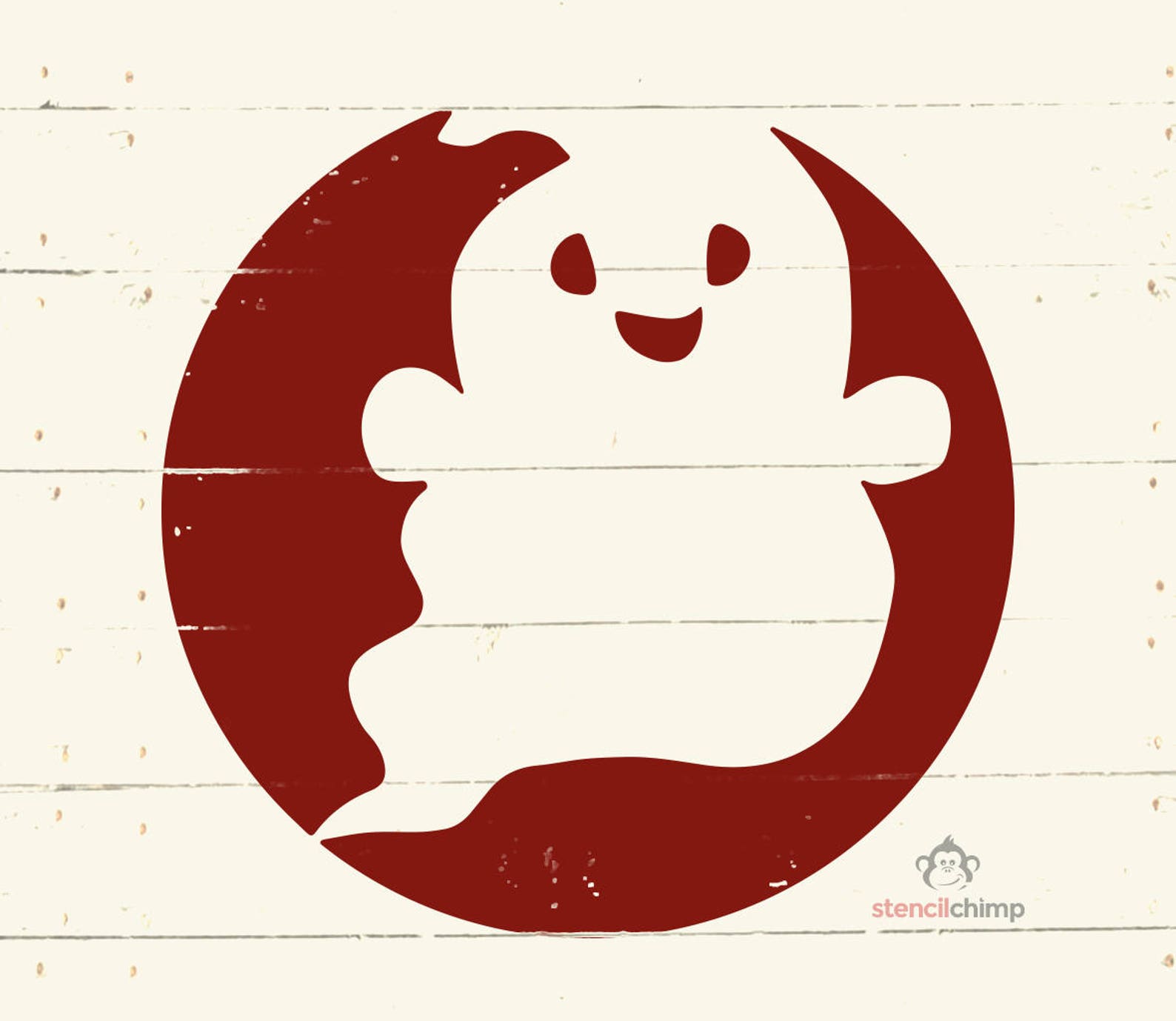 Ghost Stencil Friendly Ghost Halloween Stencil Fall | Etsy