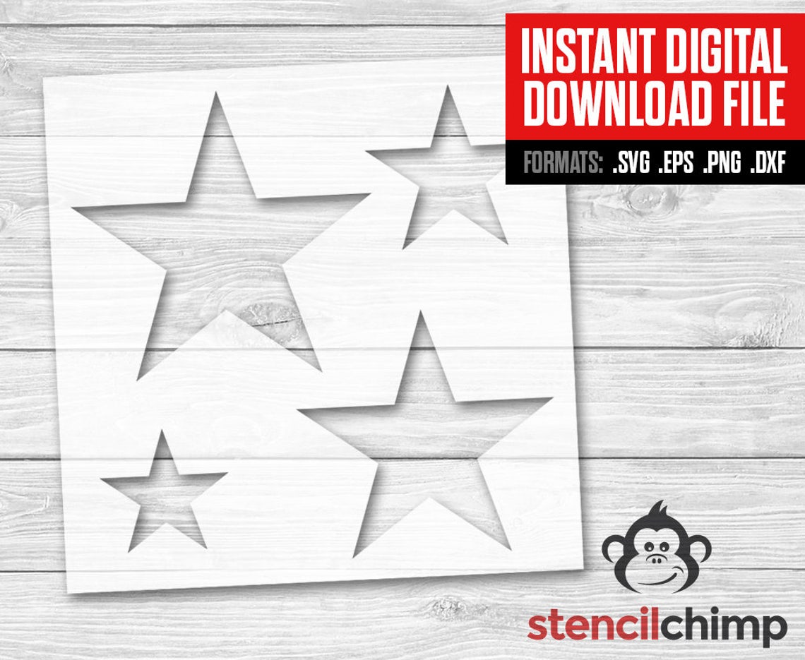 4 Stars Digital Download FILE for Craft Cutters Cricut - Etsy