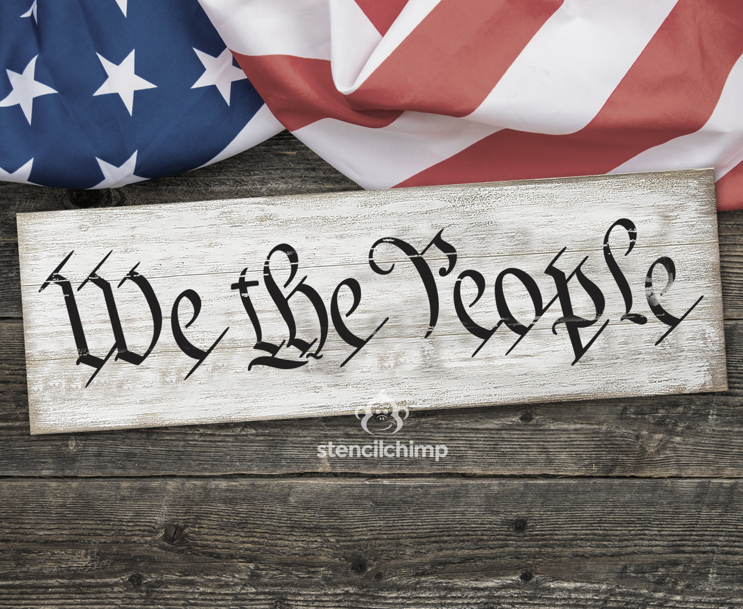 We the People Stencil | Farmhouse Stencil | Patriotic Stencil | America ...