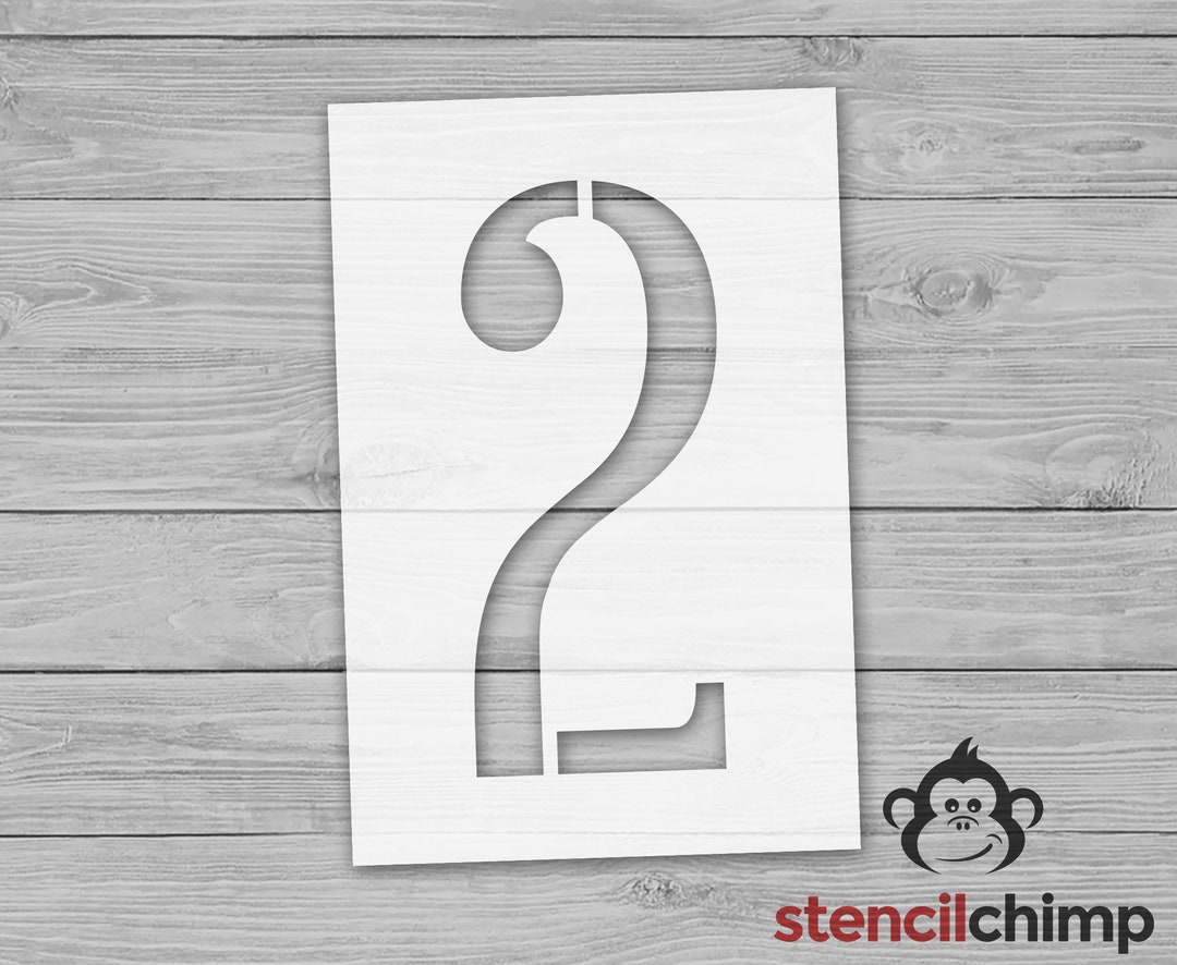 Number 2 Stencil, Two Stencil for Yard Painting, House Number Stencil ...