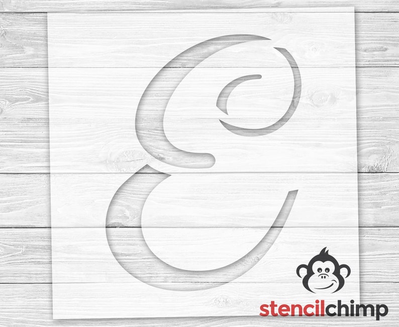 Stencil Letter E Stencil for Sign Script Stencil Monogram - Etsy