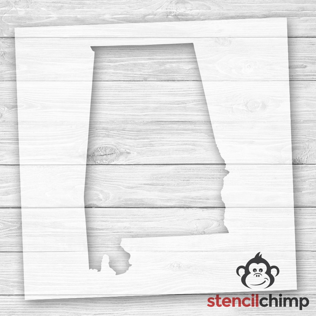 Alabama State Outline Stencil for Wood Sign | Alabama Stencil for ...