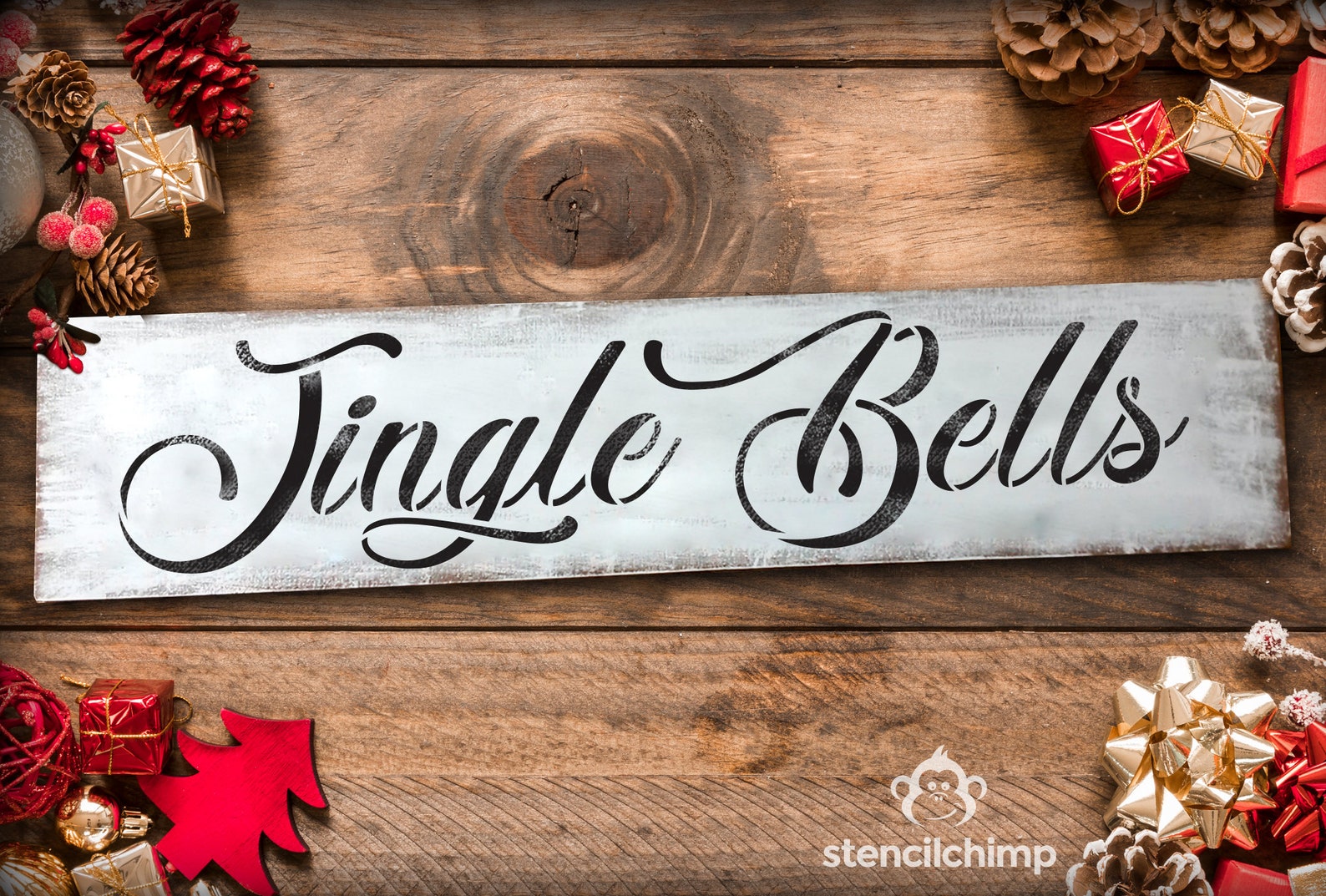 Jingle Bells Stencil Christmas Stencil Xmas Stencil | Etsy