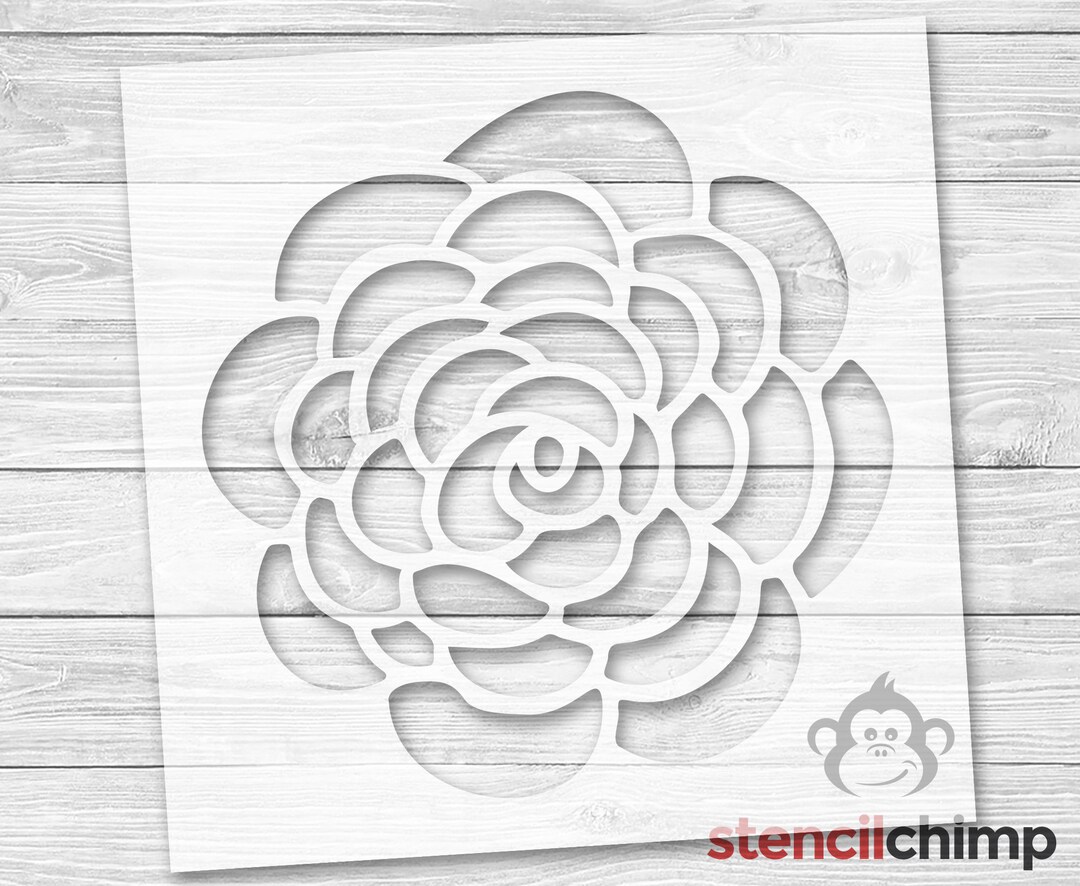 Peony Stencil | Flower Stencil for DIY Crafts | Springtime Stencil for ...