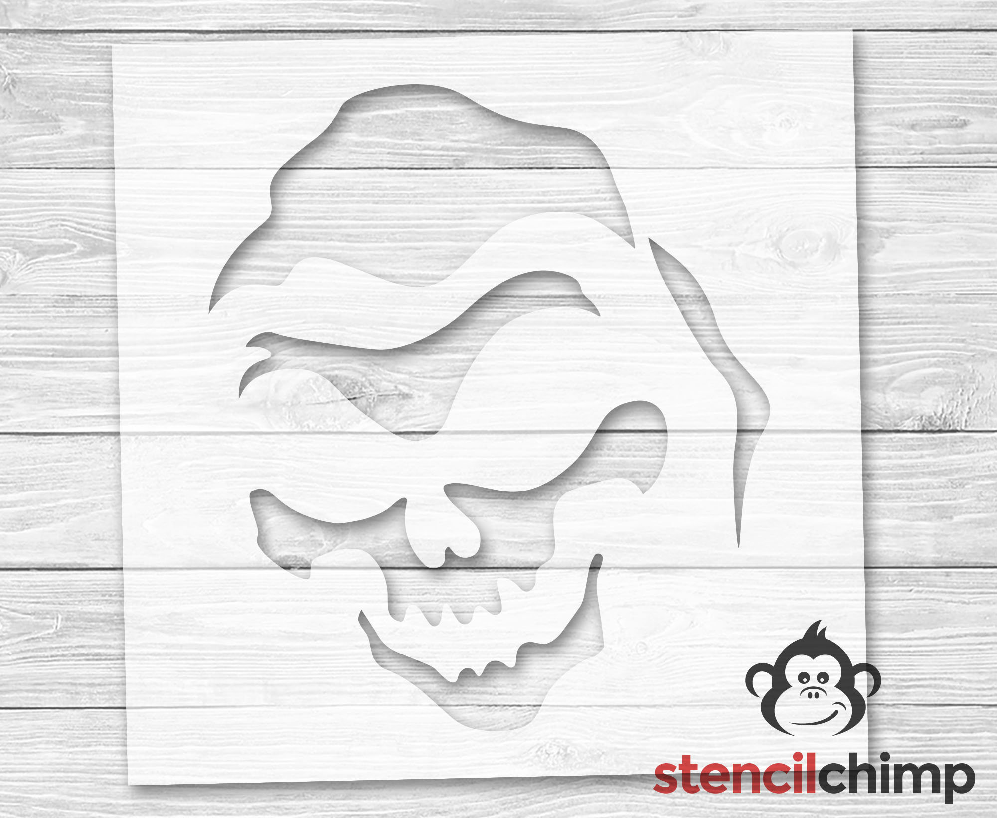 Skull Face Grim Reaper Stencil Scary Skull Stencil for | Etsy