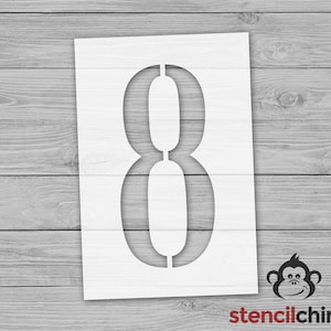 Number 8 Stencil, Eight Stencil for Yard Painting, House Number Stencil ...