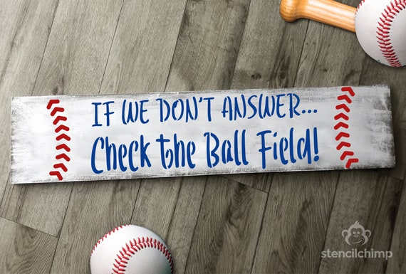 Check the Ball Field Stencil Baseball Stencil for Wood Sign | Etsy