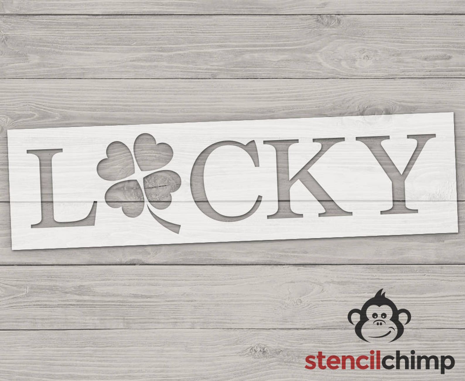 Lucky Stencil St. Patrick's Day Stencil Shamrock - Etsy