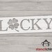 Lucky Stencil St. Patrick's Day Stencil Shamrock Stencil Clover Stencil ...