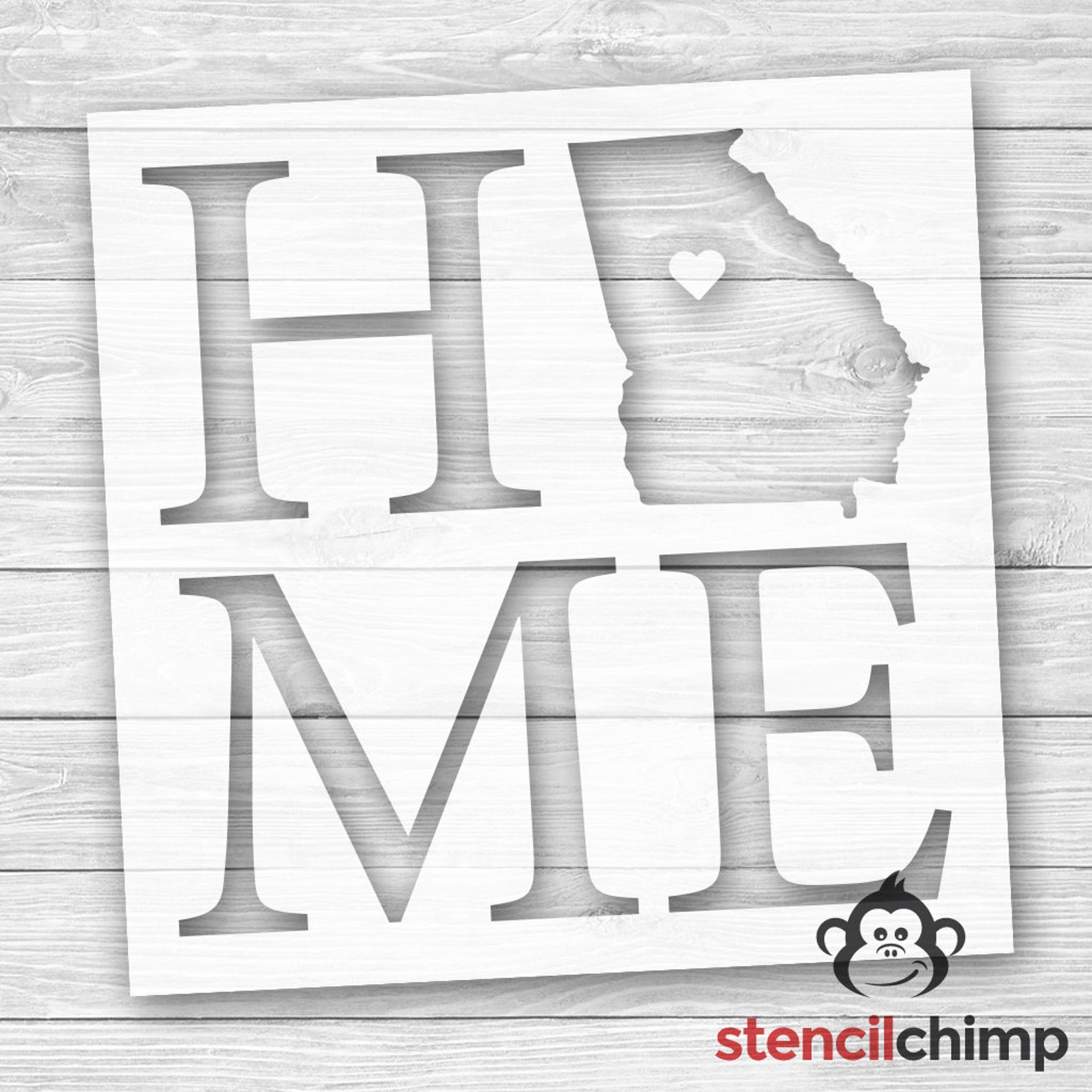 Georgia Stencil Love Your Home State Stencil Home Stencil - Etsy