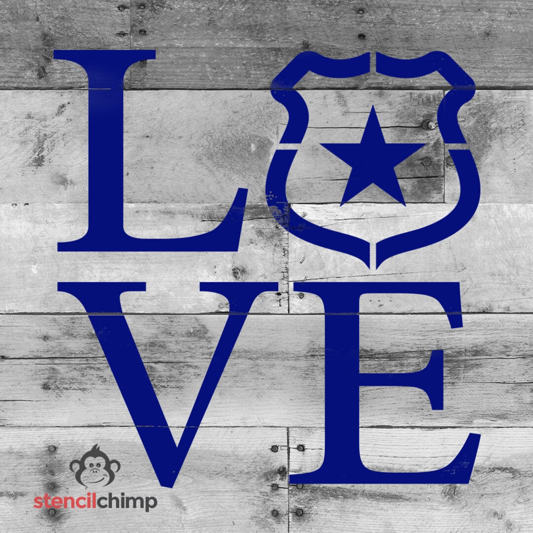 Police Stencil | Cop Stencil | Police Badge Stencil | Police Wife ...