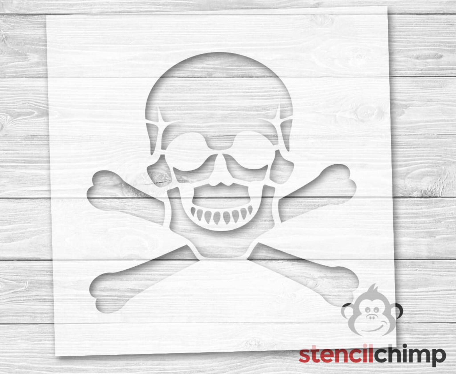 Skull & Crossbones Stencil Halloween Stencil Halloween | Etsy