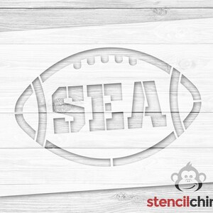 Seattle Football Stencil | Washington Sports Stencil | Seattle Stencil ...