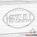 Seattle Football Stencil Washington Sports Stencil Seattle Stencil DIY ...