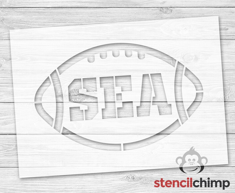 Seattle Football Stencil | Washington Sports Stencil | Seattle Stencil ...