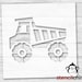 Dump Truck Stencil Construction Vehicle Stencil Boy Room Construction ...