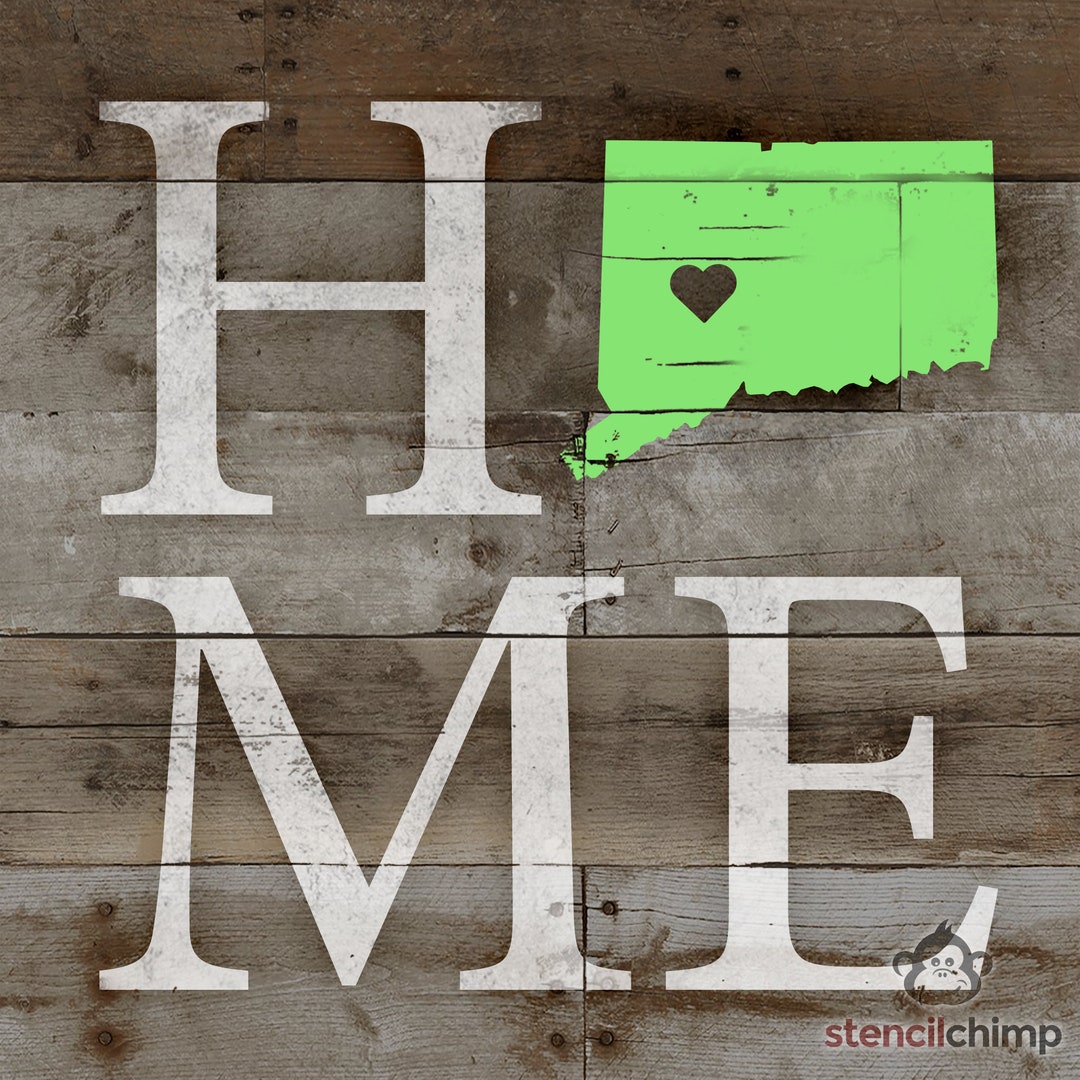 Stencil, Connecticut Home Stencil | Connecticut State Stencil for ...