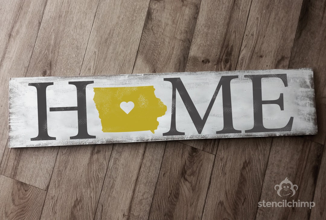 Stencil, Iowa Home State Stencil | Iowa Stencil | DIY Art Stencil for ...