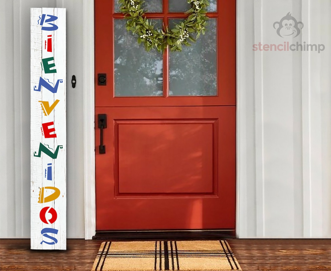 Bienvenidos Porch Stencil, Welcome Door Stencil, Spanish Welcome for ...
