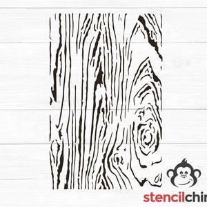 Wood Grain Stencil for Painting Rustic Nature Scene, DIY Wallpaper ...