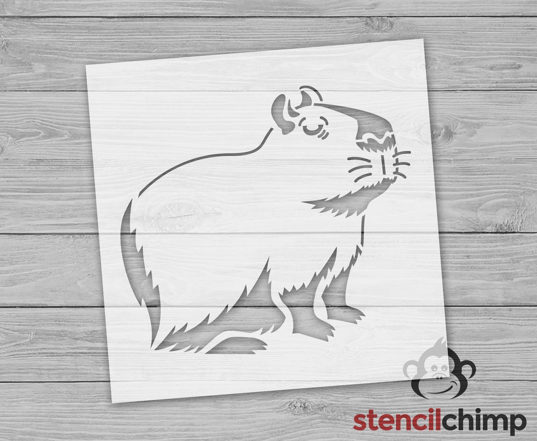 Cute Capybara Stencil for School Projects, Create a Giant Rodent ...