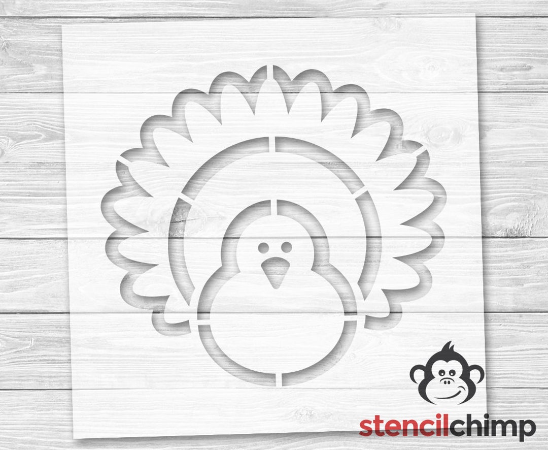 Turkey Stencil | Thanksgiving Stencil | Fall Harvest Stencil | Tom the Turkey Stencil | Pallet ...