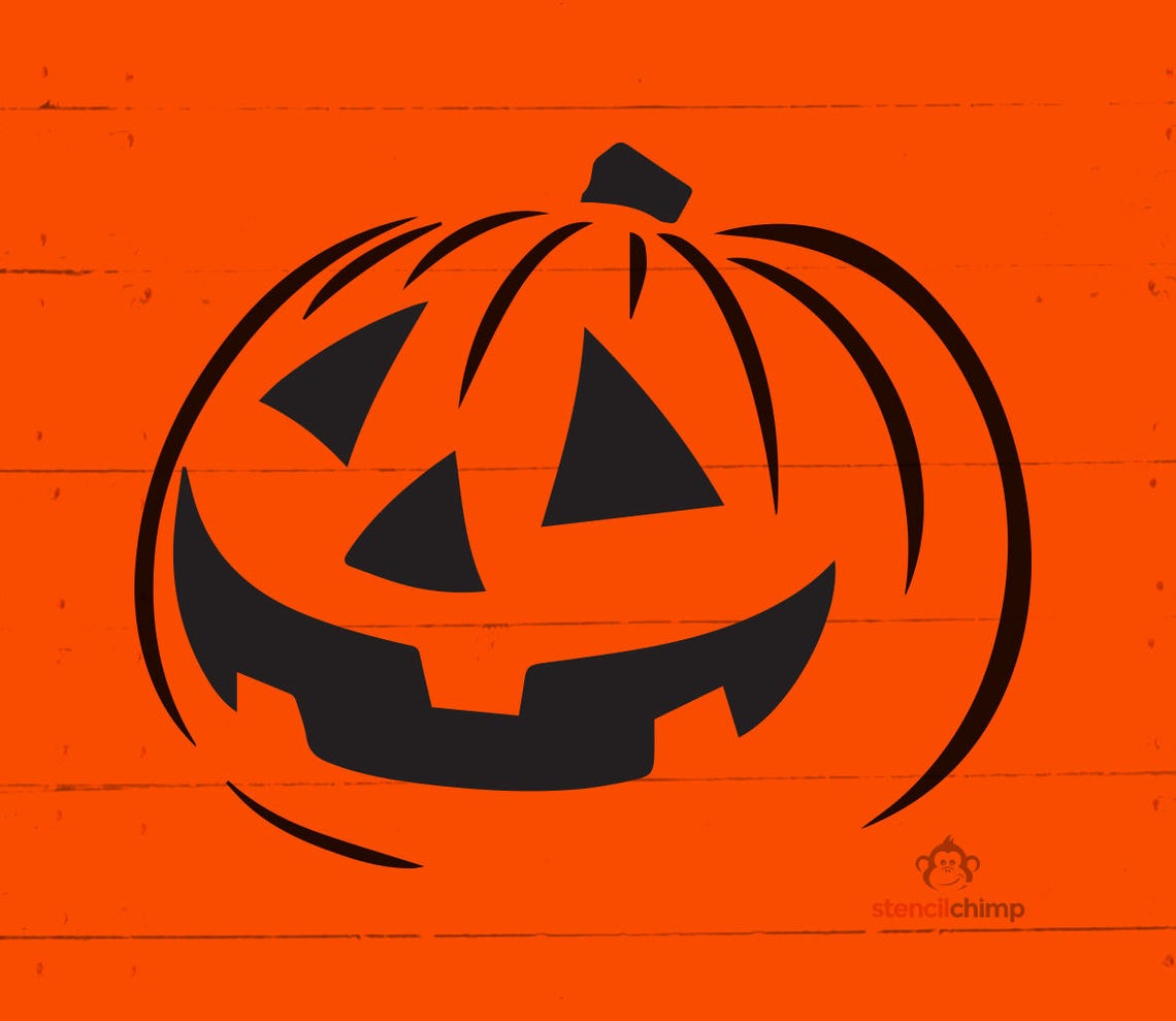 Pumpkin Face Stencil | Pumpkin Stencil | Halloween Stencil | Fall Decor ...