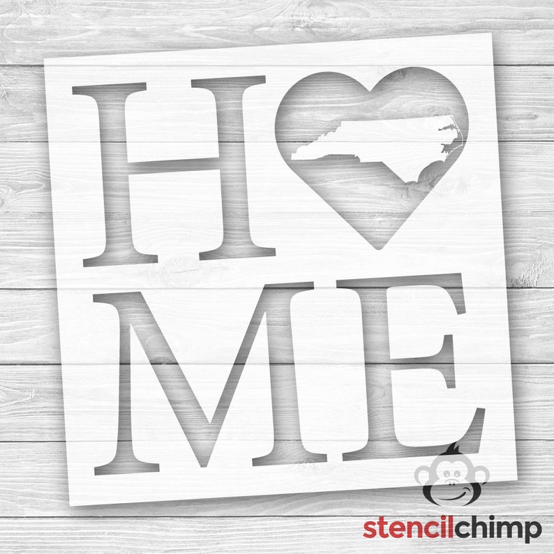 North Carolina Stencil | Love Your Home State Stencil | Home Stencil ...