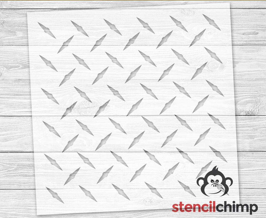 Diamond Plate Stencil, Metal Pattern Stencil, Metal Plating, Reusable ...