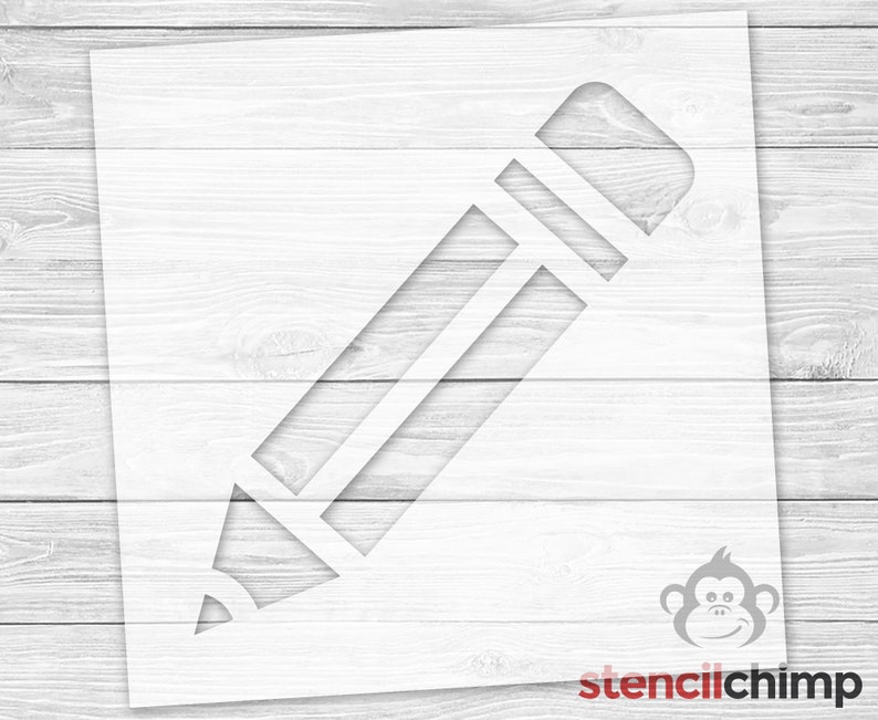 Pencil Stencil Office Supply Stencil School Stencil - Etsy