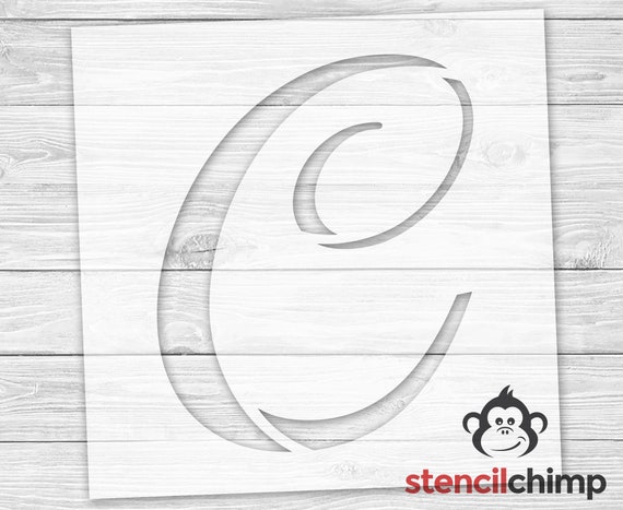 Letter C Stencil for Sign Script Letter Stencil Monogram - Etsy