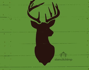 Buck Head Stencil - Etsy