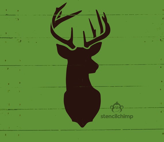 Deer Head Stencil Hunting Stencil Buck Head Stencil Deer | Etsy