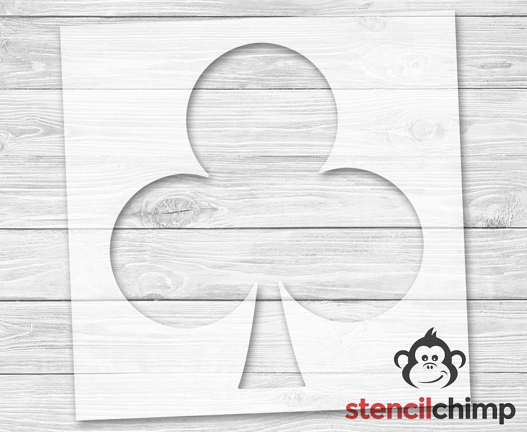 Clubs Stencil | Playing Card Stencil | Card Stencil | Poker Game ...